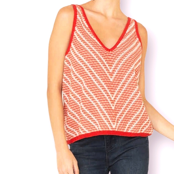 Wrangler | Tops | Wrangler Womens Red Chevron Pattern Oversized Knit ...